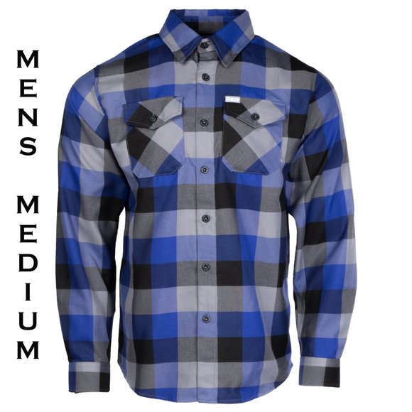 DIXXON | Shirts | Dixxon The Portside Flannel Shirt Blue Plaid Mens ...